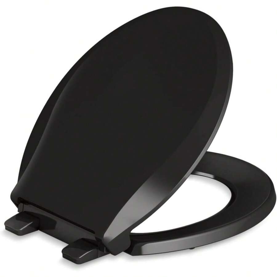 Quiet-Close Round Toilet Seat, Grip-Tight Bumpers, Slow Close, Quick ...