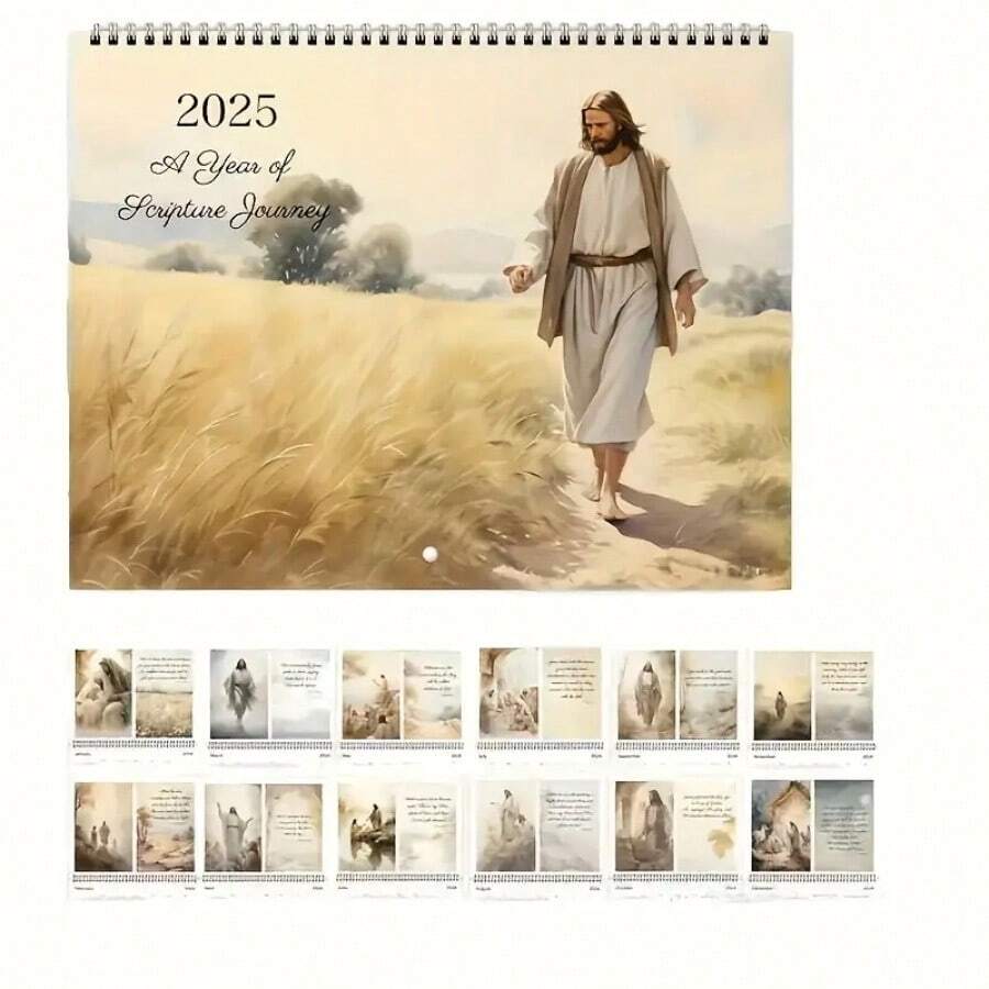 2025 Jesus Wall Calendar Inspired By Scriptural Journeys, 16.5x11 ...