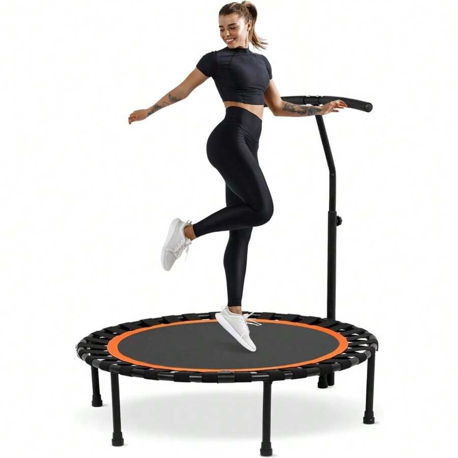 50" Bungees Rebounder Trampoline For Adults, Silent Trampoline Fitness ...
