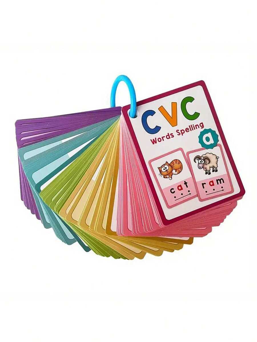 70pcs Flashcards 130pcs CVC Phonetic Cards, Educational Word Cards For ...