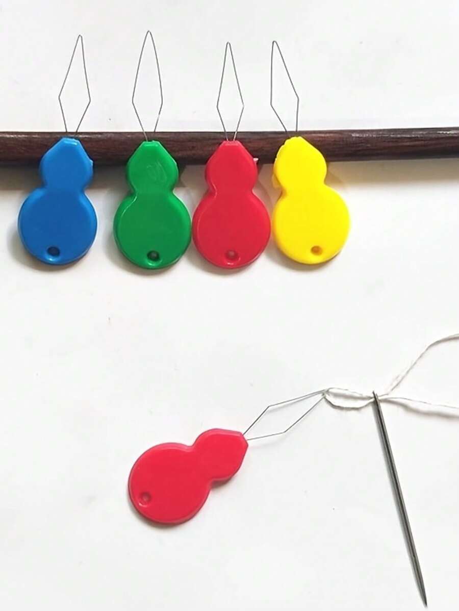 4pcs Random Plastic Gourd Shape Needle Threaders - Assorted Color ...