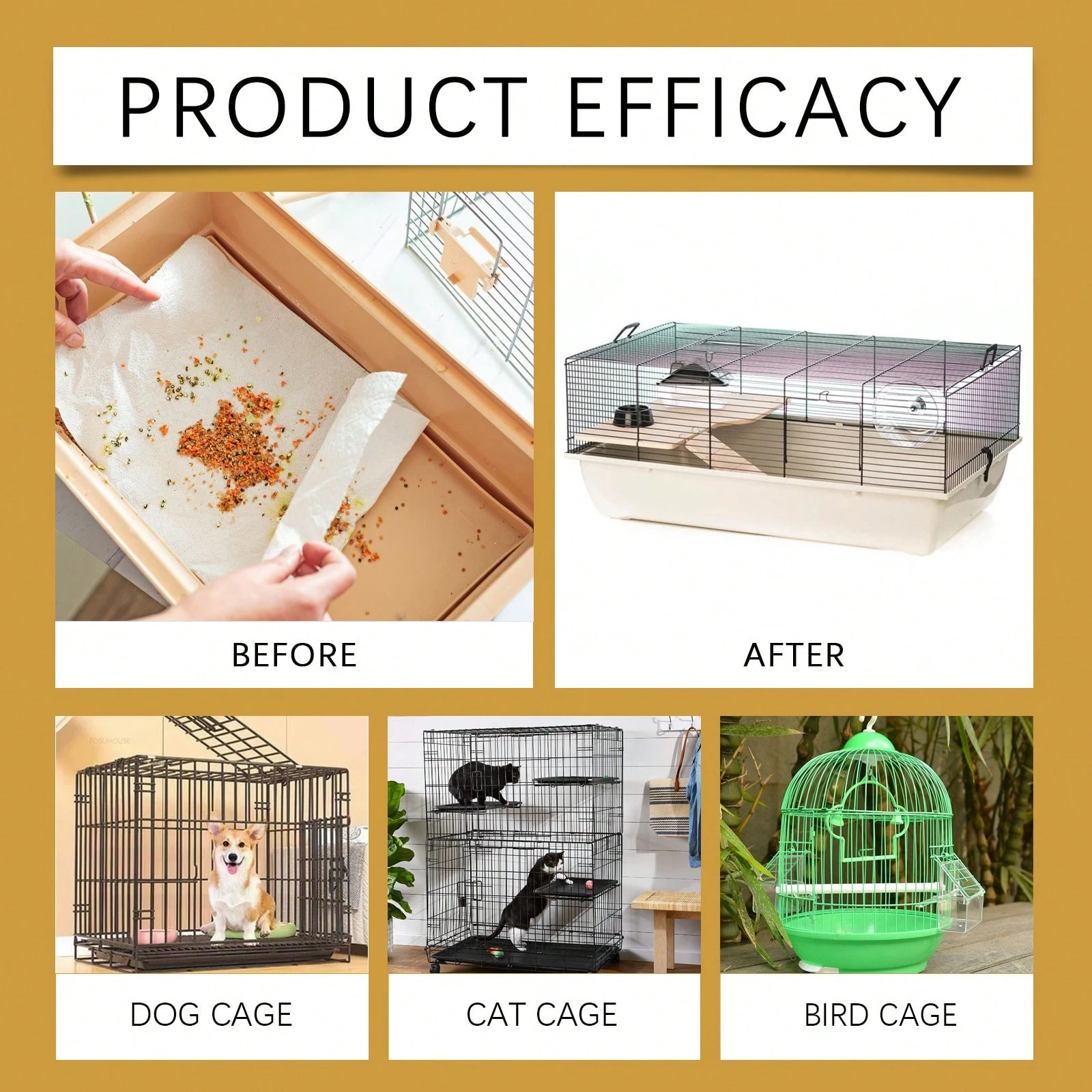 120ml Pet Cage Cleaner To Clean Cat And Dog Odor Cage Basin Toilet ...