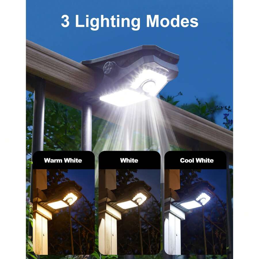 118LEDs Solar Motion Sensor Lights Outdoor, 2 Packs Clip On Solar ...