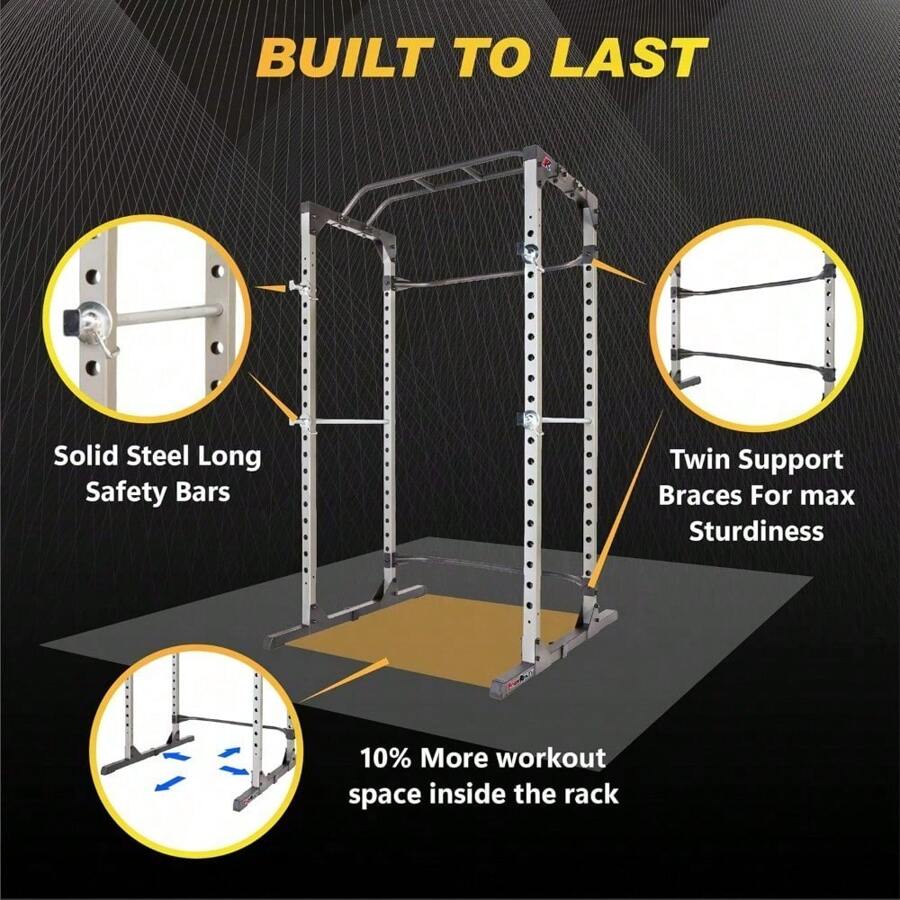 Fitness Reality Squat Rack Power Cage | Optional LAT Pulldown & Leg ...