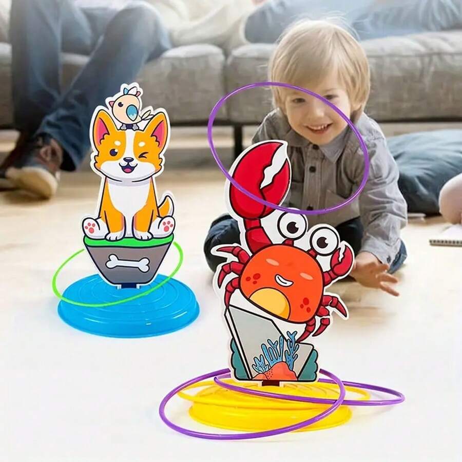 Kids Animal Plastic Ring Toss Game For Kids And Outdoor Toss Rings For ...