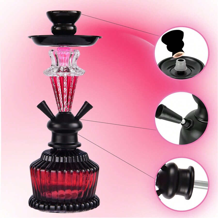 Shisha Hookah Set With 2 Hose Hookah Shisha Glass Vase Ceramic Hookah ...