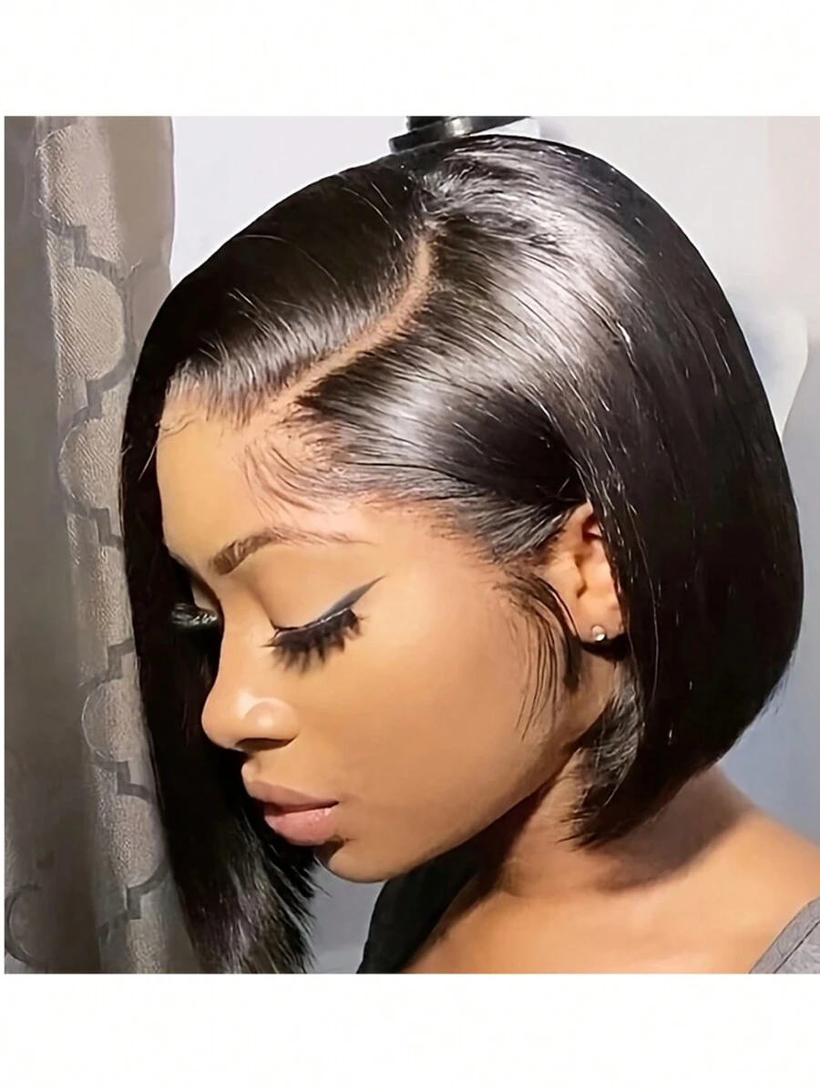 Cabelo Peruca Bob de 16 polegadas, 13x4, Densidade de 180%, Pronta para ...