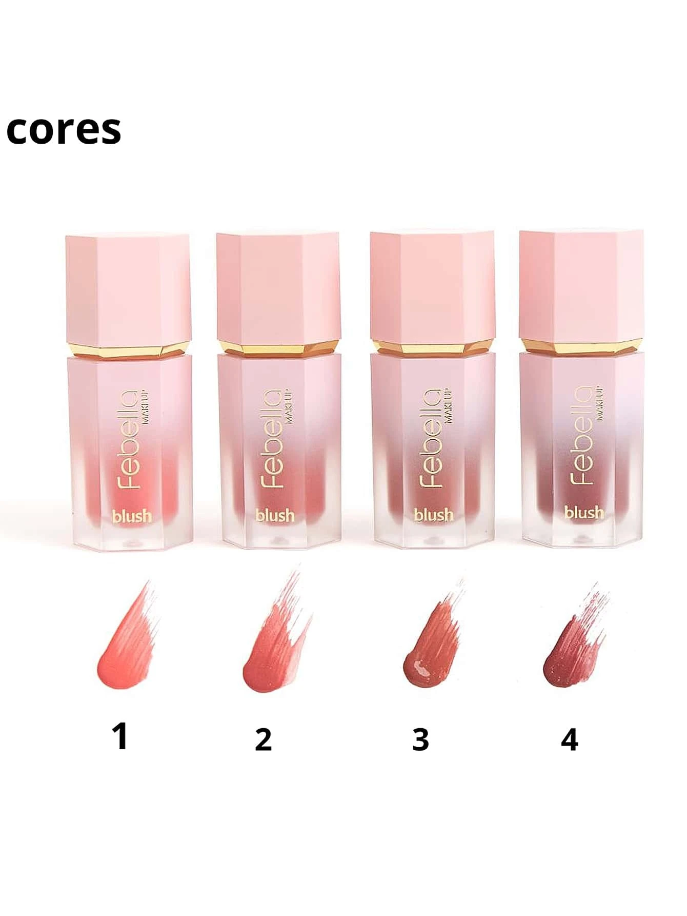 Liquid Blush, High Fixation And Long-Lasting Cheeks Eyes And Mouth 4 ...