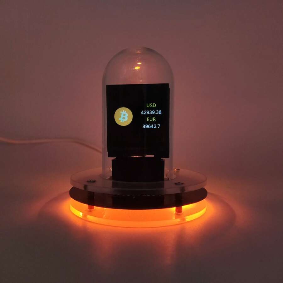 Nixie Tube Clock, Full Color Ips Lcd Screen Displays Time, Numbers, And ...
