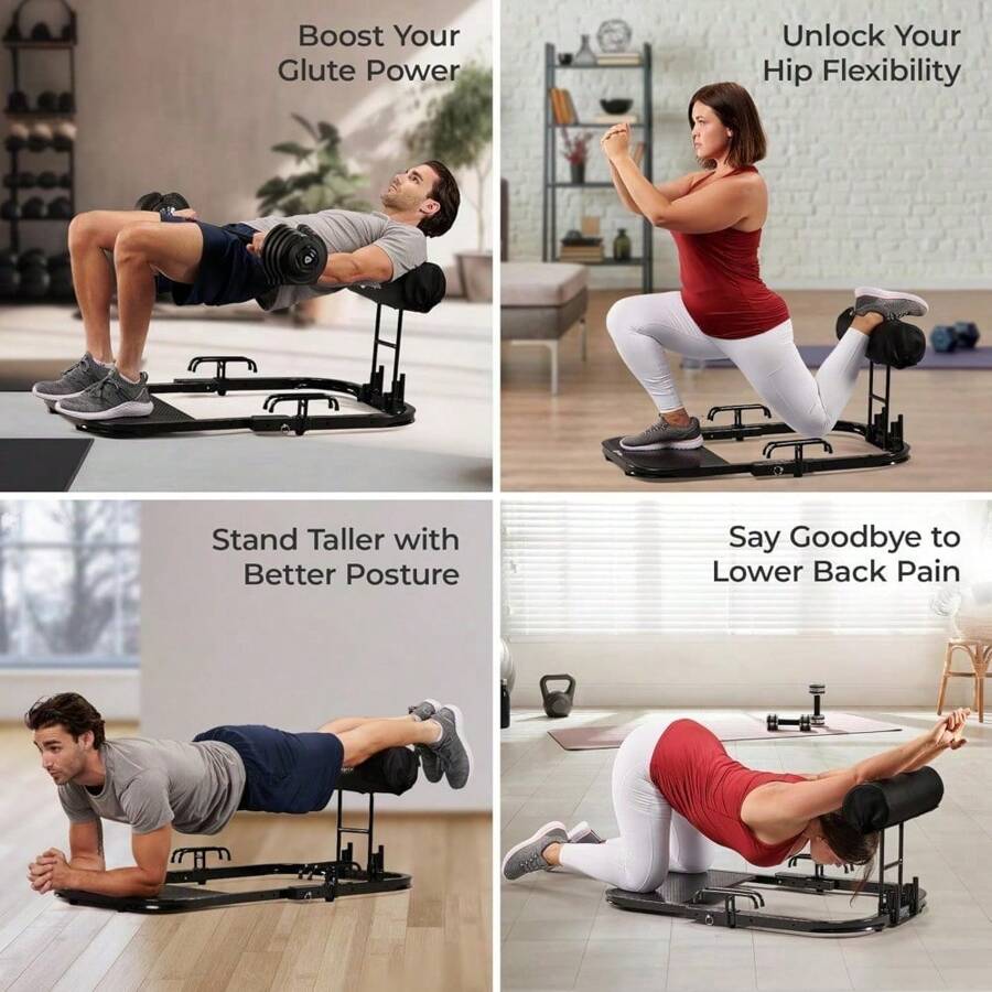 Lifepro GluteBlast Hip Thrust Machine - Premium Squat & Glute Machine ...