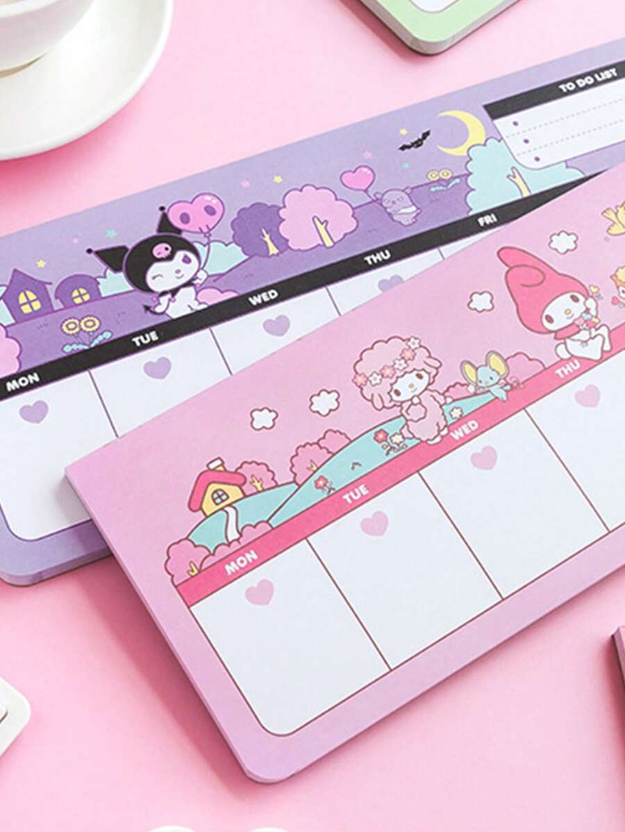Sanrio 50pcs Cartoon Peelable Memo Pads Cute Sticky Notes Ins Girly ...