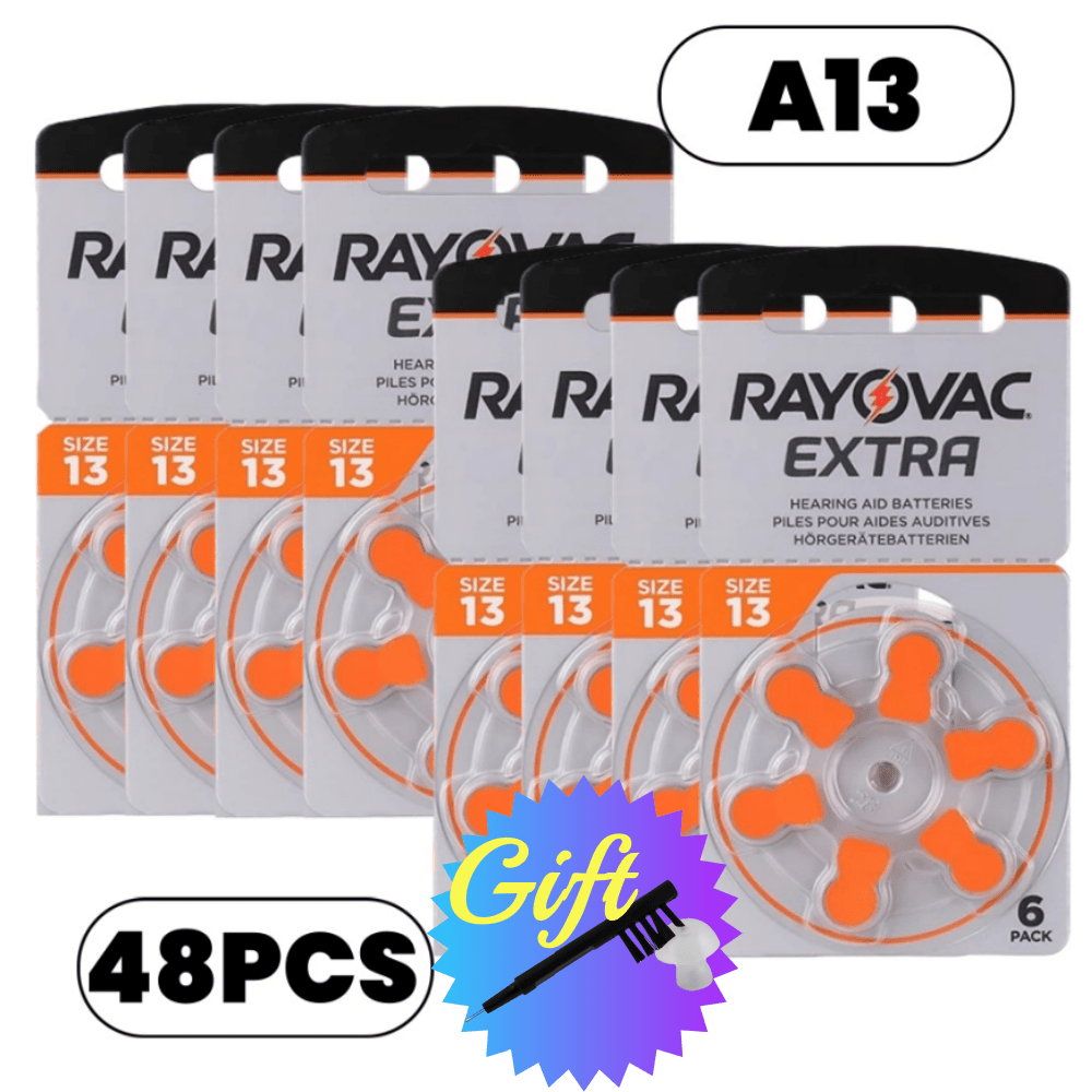 Hearing Aid Batteries A13 Rayovac Extra Zinc Air 1.45V Hearing Aids Battery For Professional ...