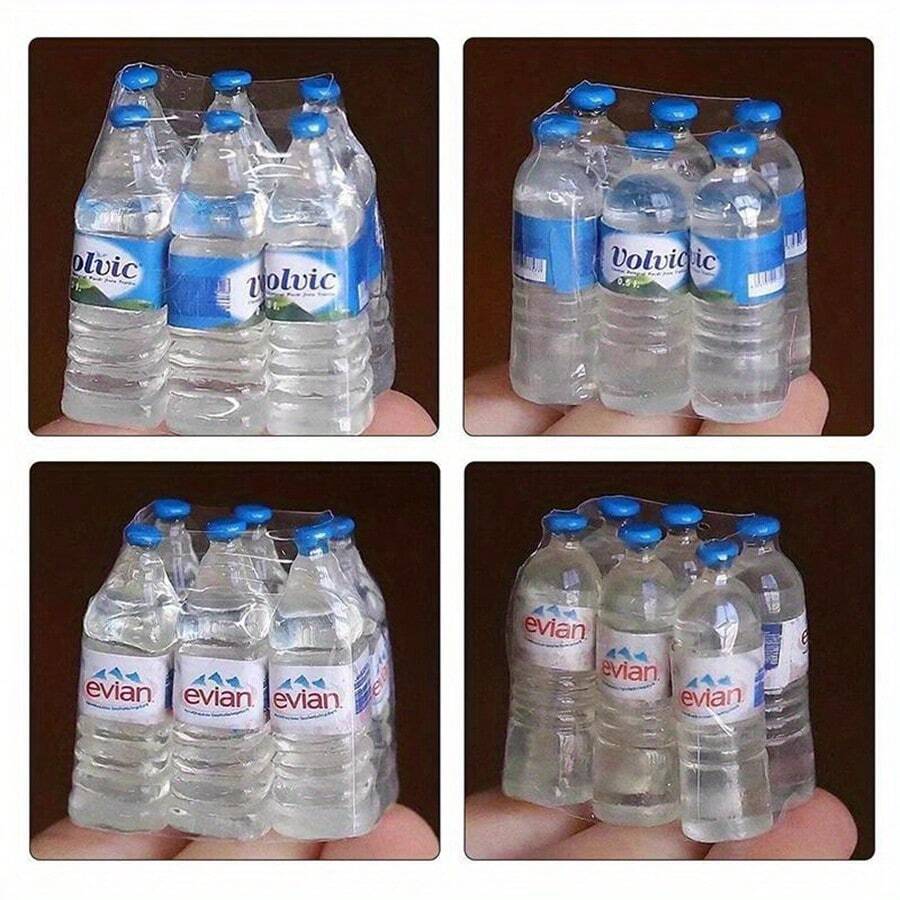 20 Pieces 1:12 Scale Miniature Water Bottle Replica - Transparent ABS ...