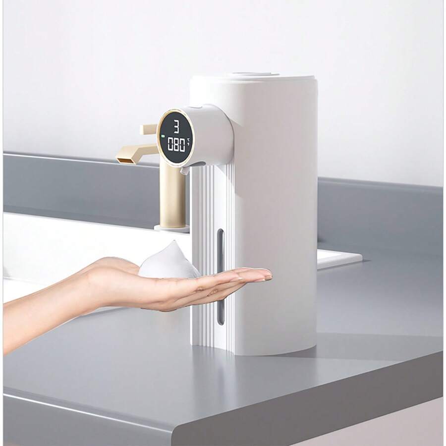 Automatic Soap Dispenser - LED Display, 5 Levels Adjustable, Sensor Charging, Touchless Design ...
