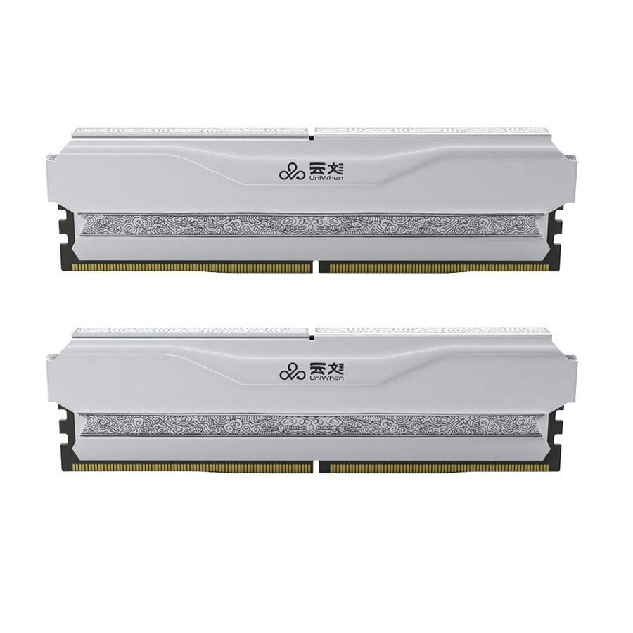 หน่วยความจำเดสก์ท็อป UNIWHEN DDR5 6000MHz, 32GB(16GBx2) เหมาะสำหรับ RAM Hynix M-Die Particle ...
