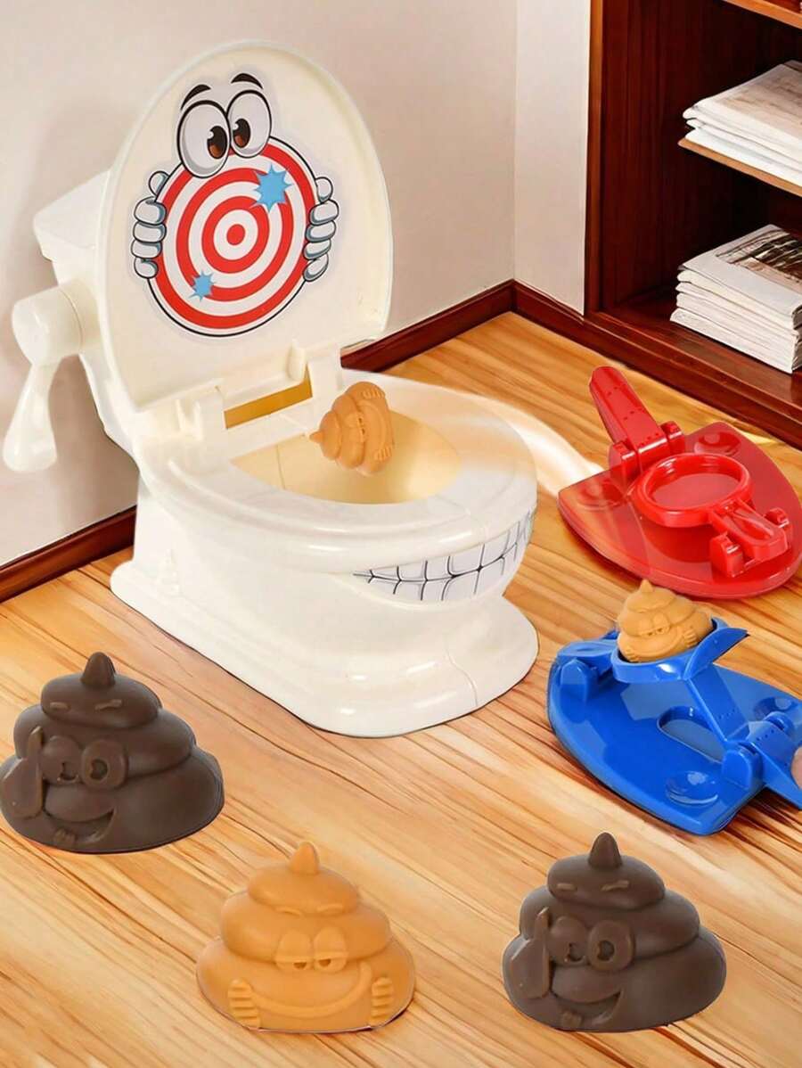 1pc Funny Prank Mini Fecal Shooting Toilet Set, Realistic Toilet Toy ...