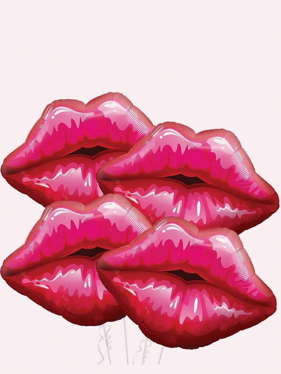 Giant Red Lips Balloon -2/4pcs | Cute Kiss Balloon For Lips Balloon ...