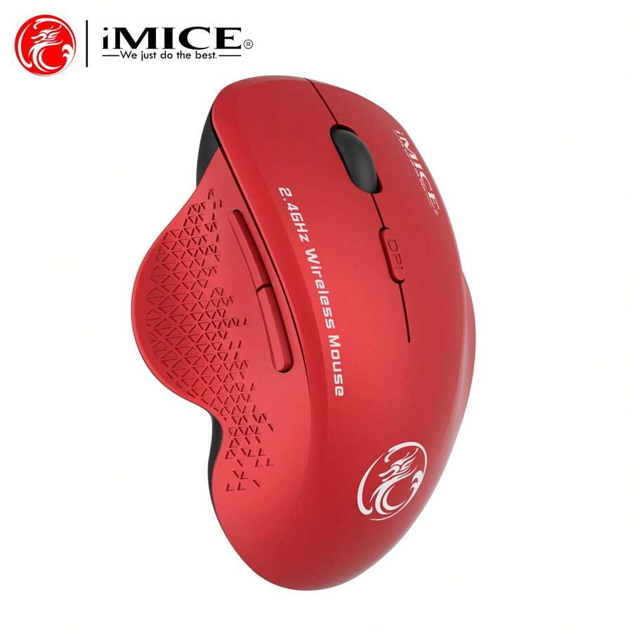 Draadloze muis, ergonomische computermuis, optische pc-muis met USB ...