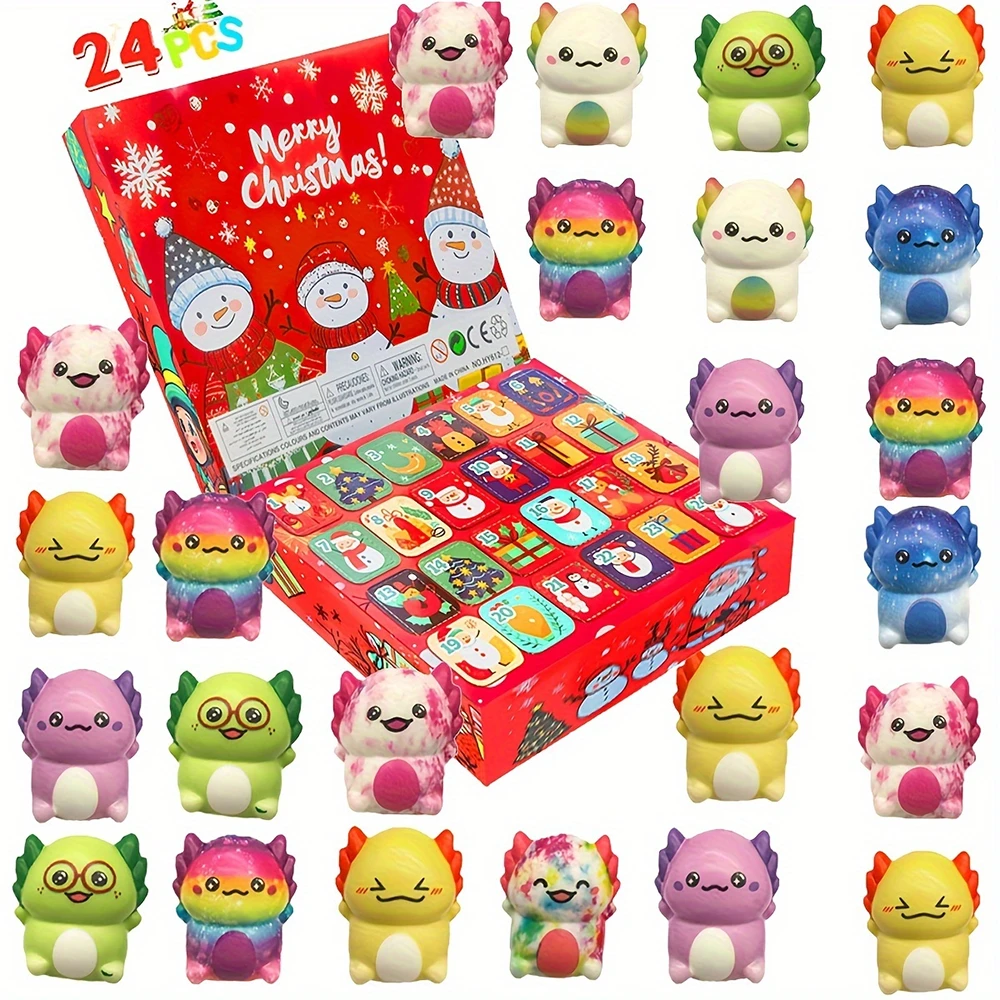 24 Pcs Hexagonal Dragon Squishy Toys, Soft Kawaii Animal Toys, Goodie ...