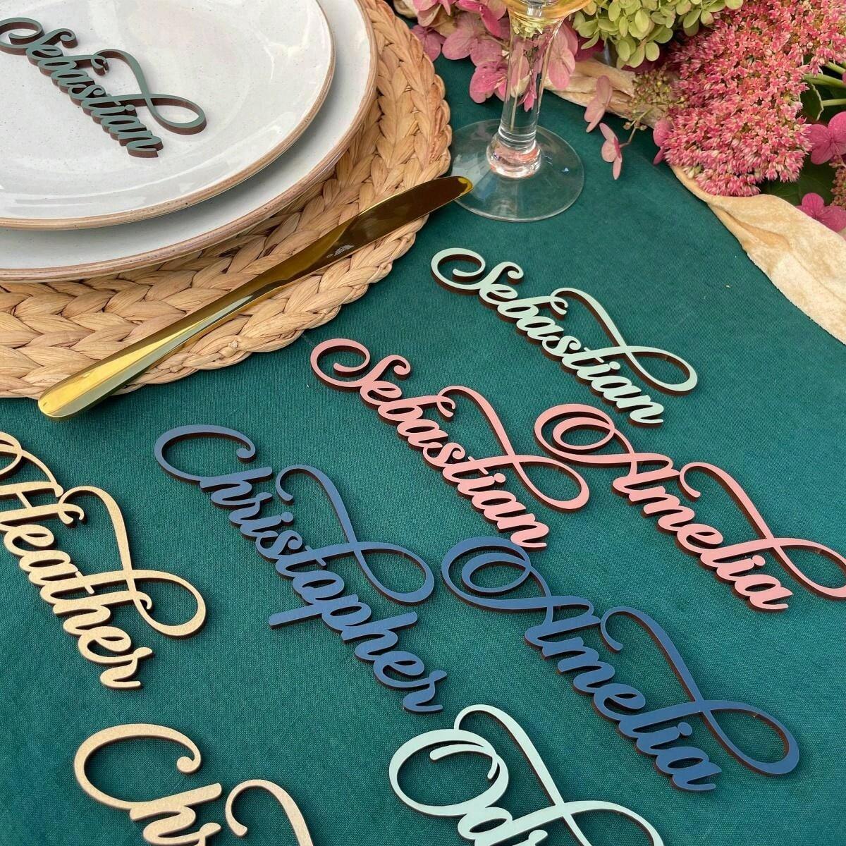 1 pieza Tarjetas con nombre personalizadas de acrílico, tarjetas con ...