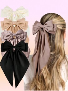 3 Pcs Hair Bows Clips For Women, Black Bow White Bow Pink Bows Bow Hair ...