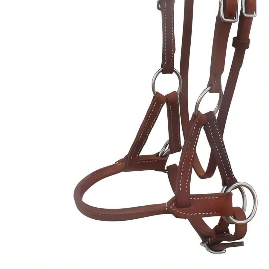 Horse Western Amish Full-Grain Leather Bitless Training Side Pull Bridle | SHEIN USA