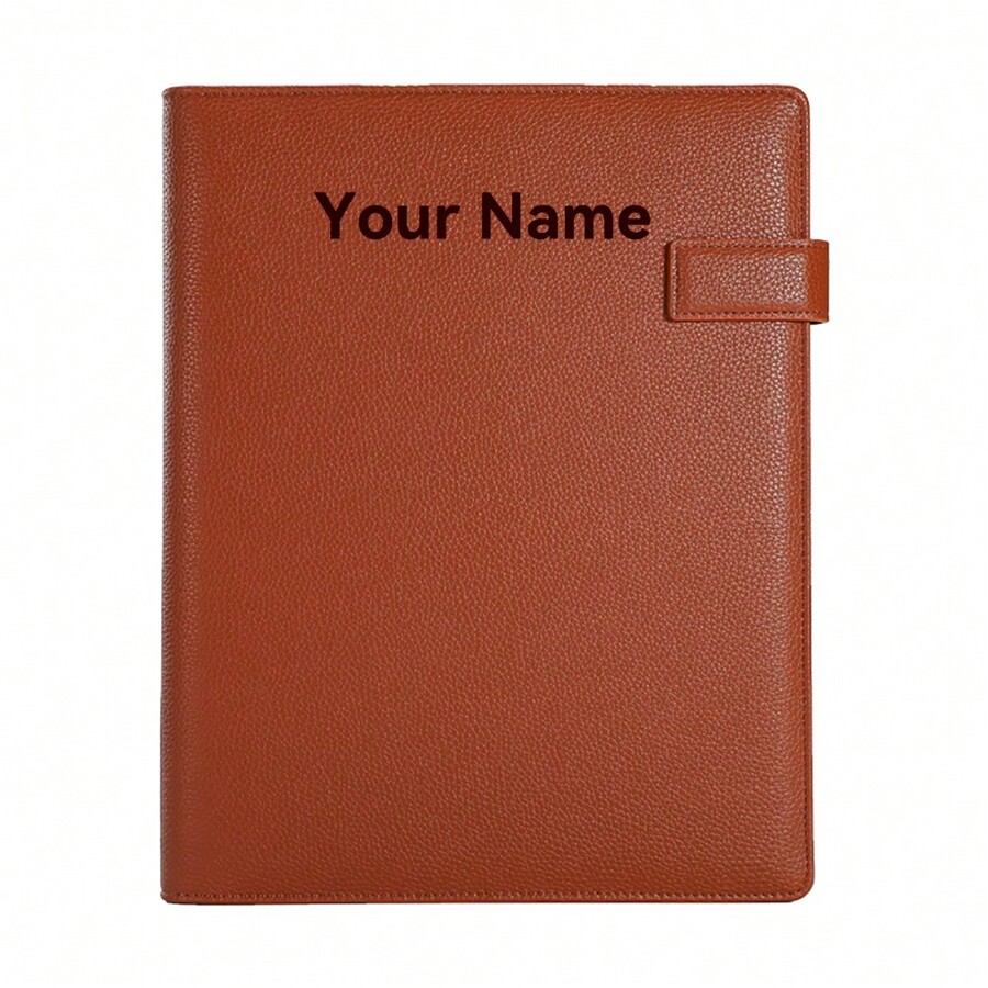Customize Your Name A4 Folder Office Storage Business Leather Official ...