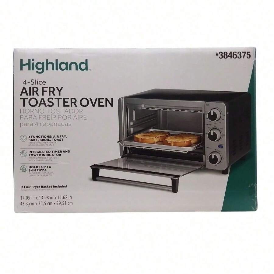 Highland MC12GNB 4 Slice Stainless Steel Toaster Oven NEW | SHEIN USA