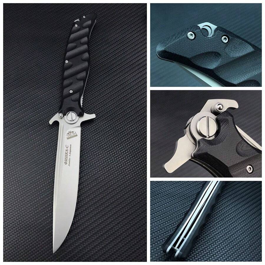 Russian HOKC Folding Knife D2 Steel Blade G10 Handle Tactical Survival ...