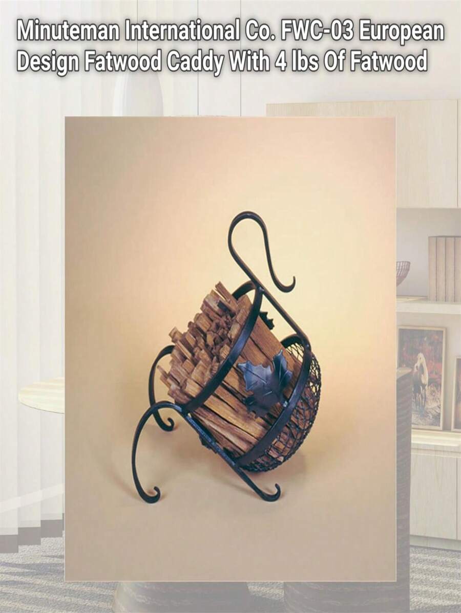 Minuteman International Co. FWC-03 European Design Fatwood Caddy With 4 ...