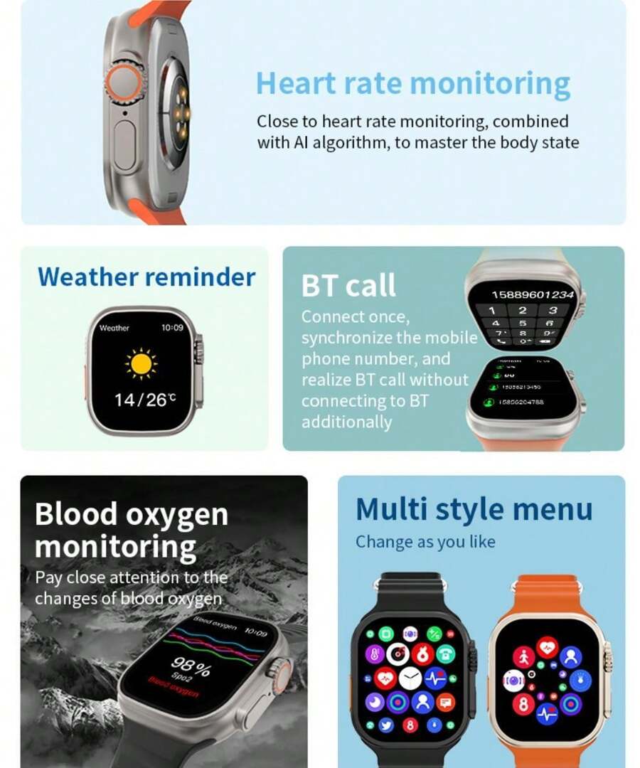 I9 Ultra Max Smart Watch 2.19 HD Screen NFC Function for Sale Australia ...