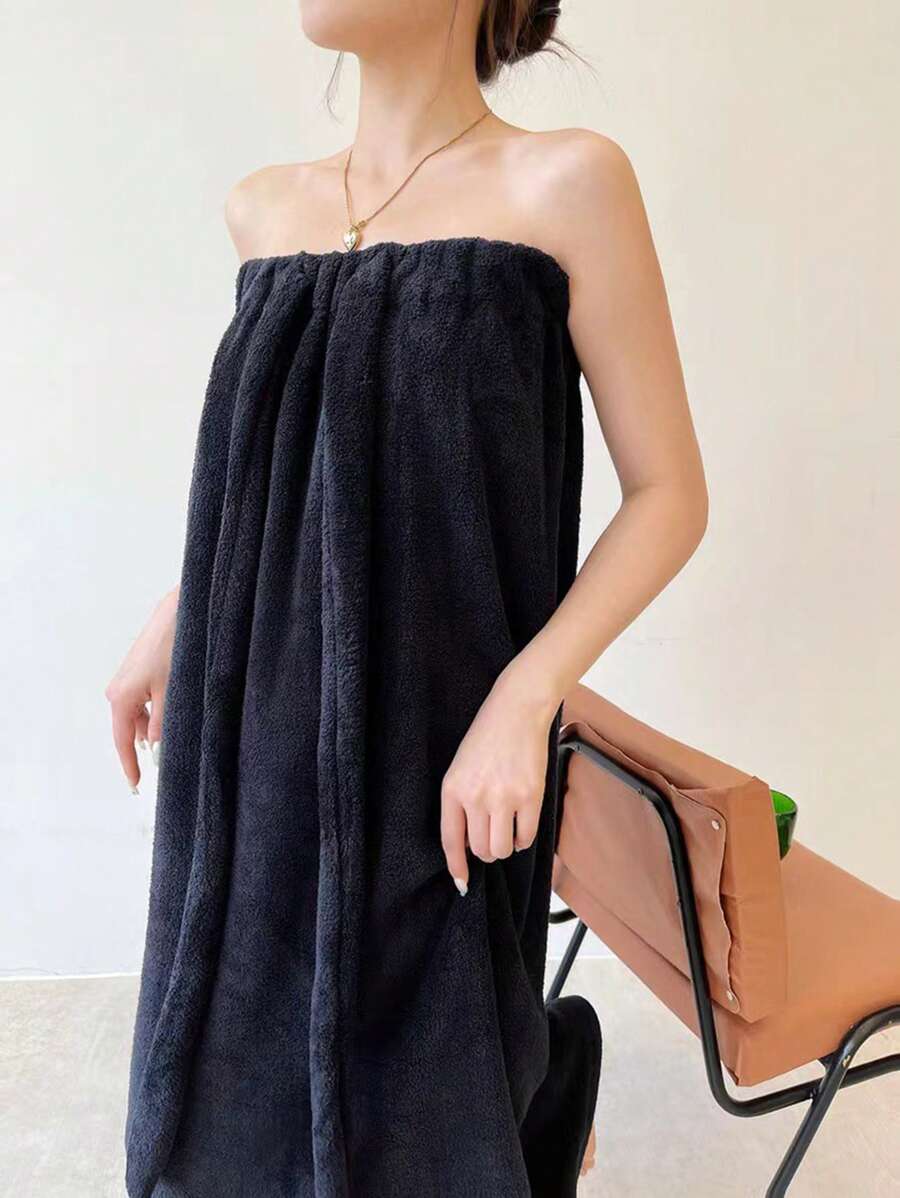 1 Pc Elegant French Style Bathrobe For Women, Super Soft Absorbent No ...