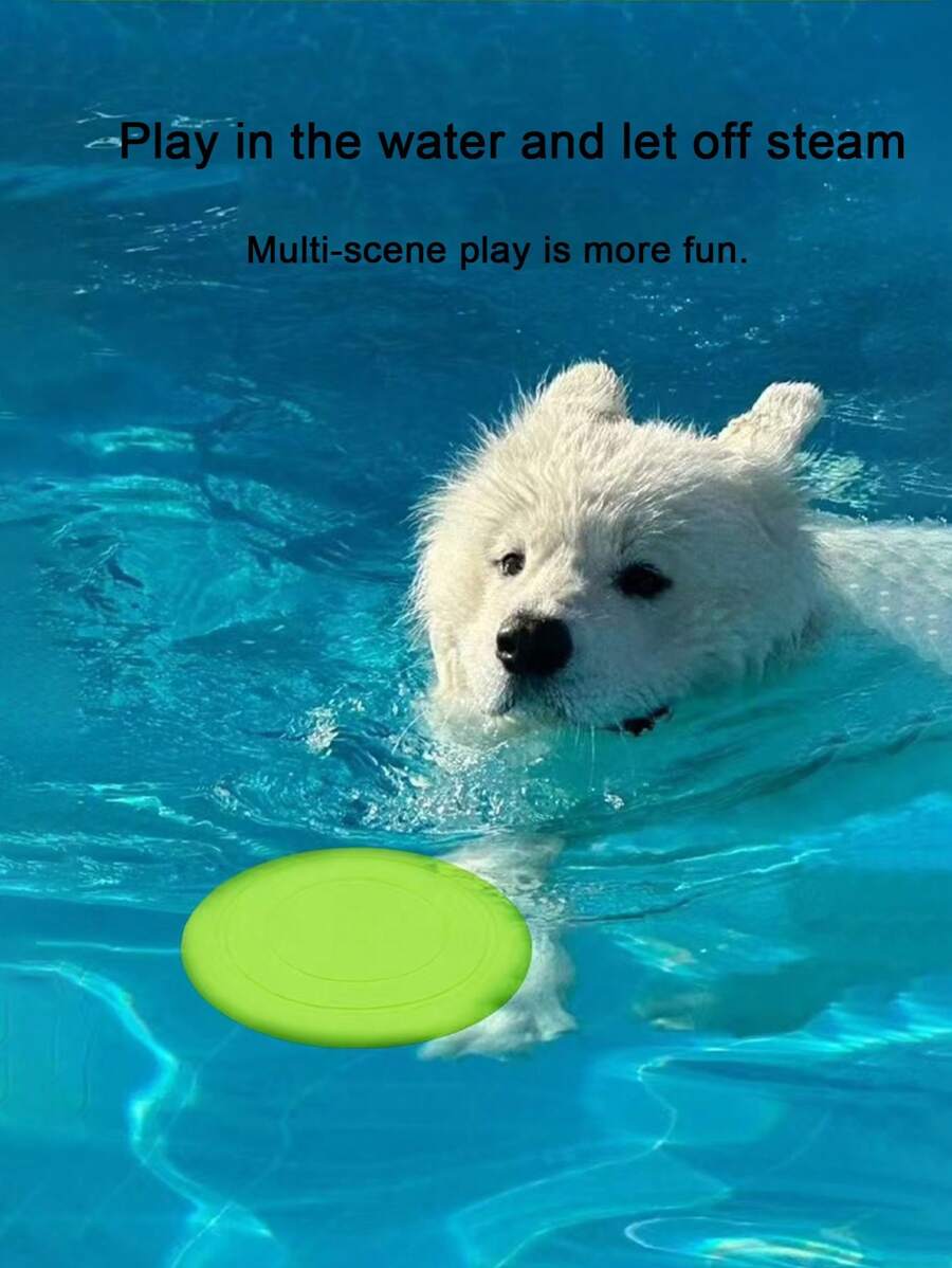Dog Flying Disc, Silicone Puppy Outdoor Interactive Fetch Toy For Pet ...