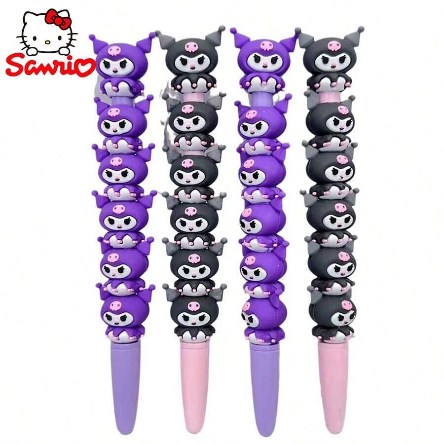 Sanrio 4pcs Sanrio Kuromi Stackable Pens High Aesthetic Value Neutral ...