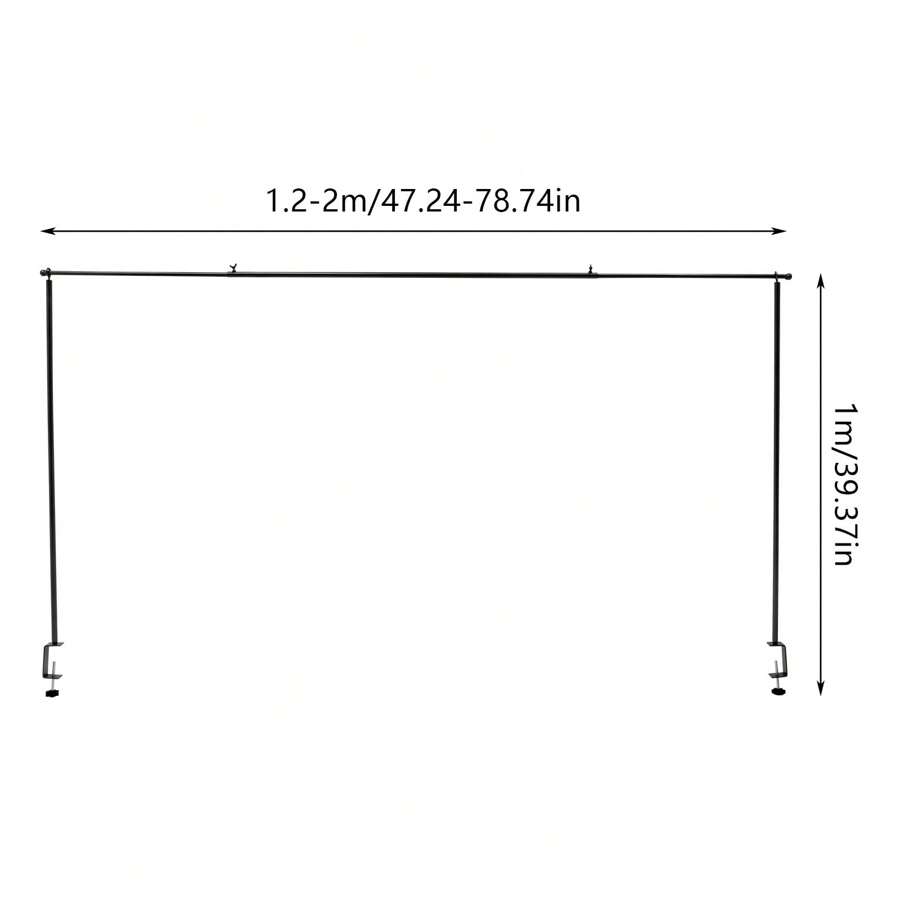 TFCFL 3.28ft Tall Over The Table Rod Stand, Adjustable Black Metal ...