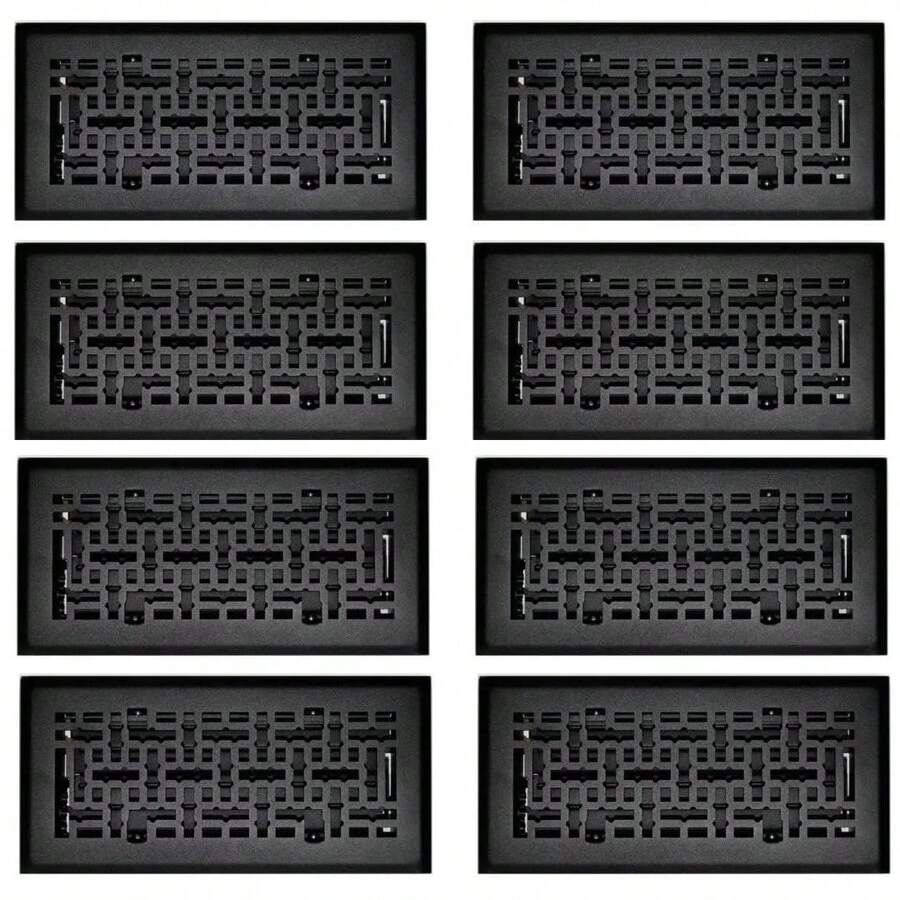 8 Pack Steel Air Diffuser Floor Air Vent Covers Grille Register Grate 4 ...