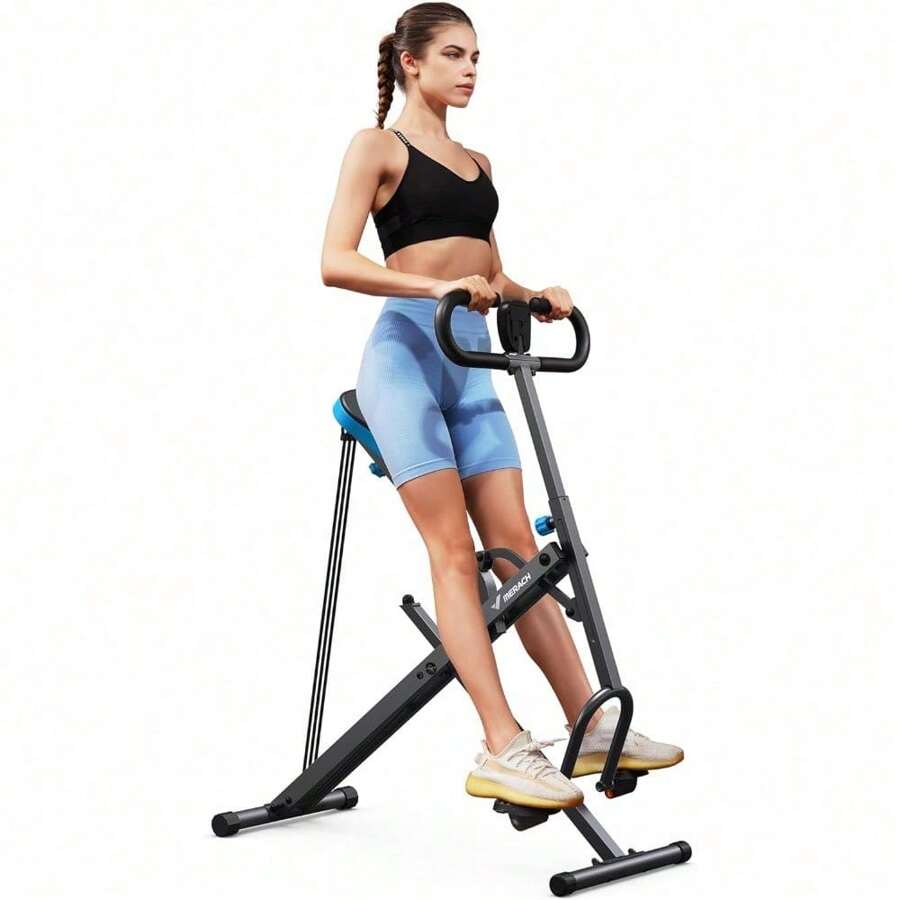 MERACH Squat Machine, 2 In 1 Squat Rowing Machine, Easy Setup ...