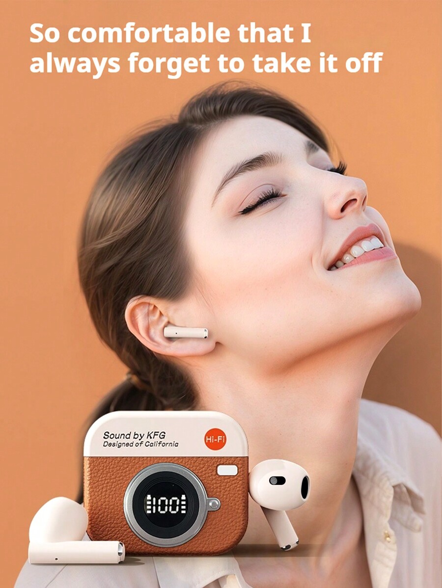 New Senyang True Wireless Cartoons Camera With Music Semi In-Ear Headphones Couples Sports Mini ...