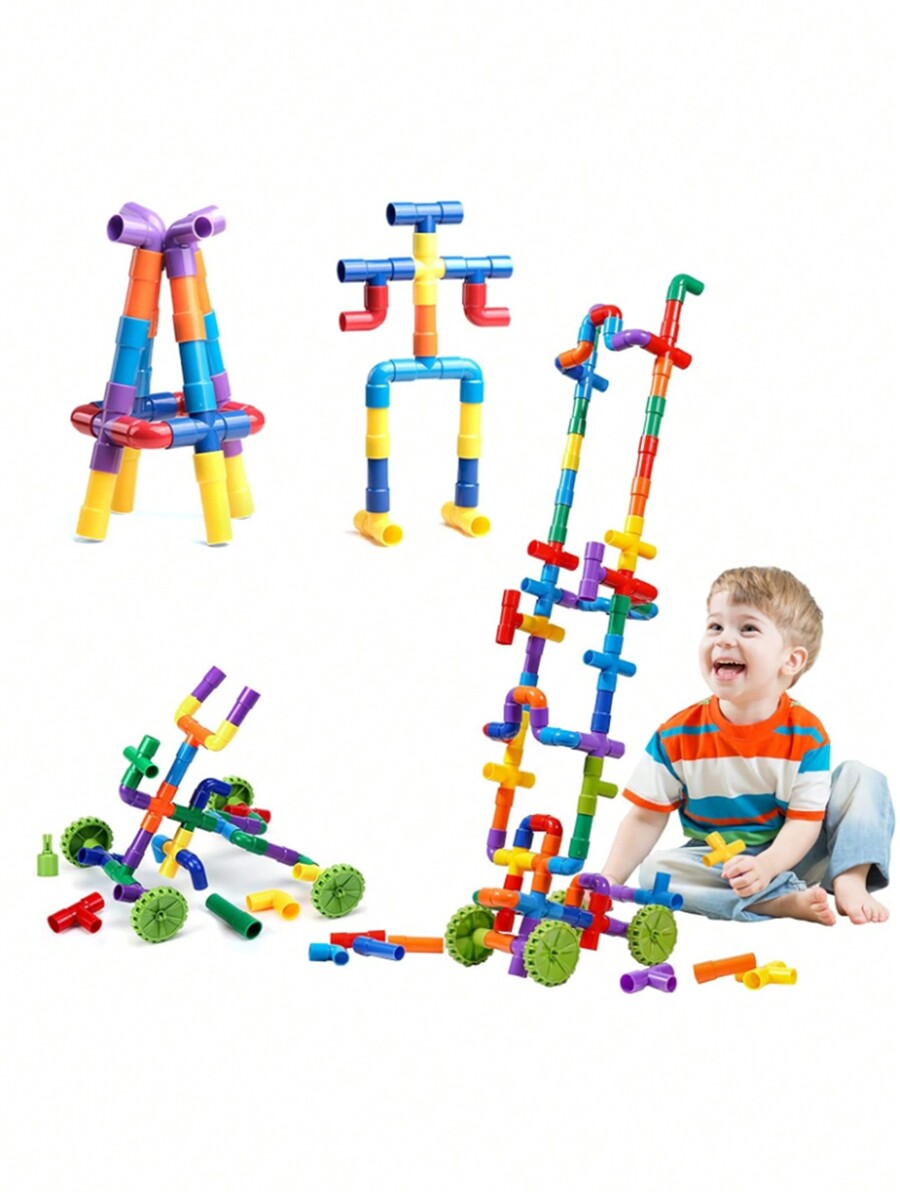 Children's Constructive Pipeline Building Toy Kit, Educational Learning ...