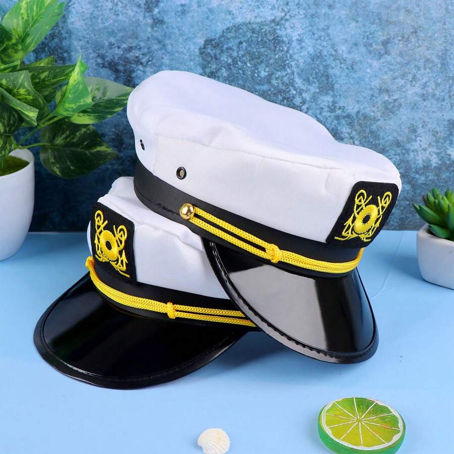 12 Pack Captain Hats Men Women Adjustable Sailor Hats For Boat Costume ...