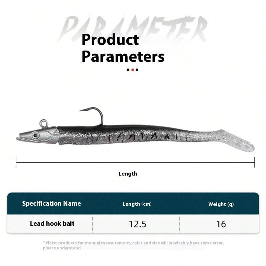 5 Color Soft Lifelike Fish Lures For Sea Fishing, Long Distance Casting ...