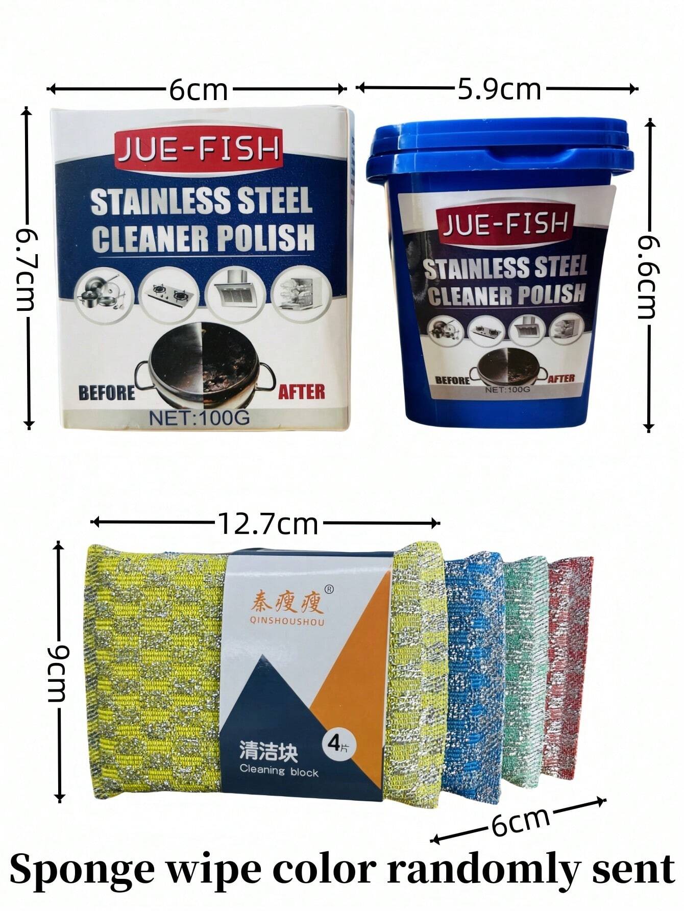 Set di pasta detergente in acciaio inossidabile, rimuove efficacemente ...