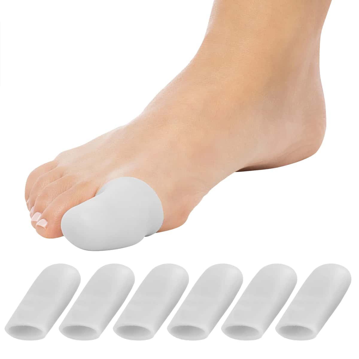 Silicone Shoe Toe Anti-Friction Breathable Toe Protectors-Seamless Soft ...