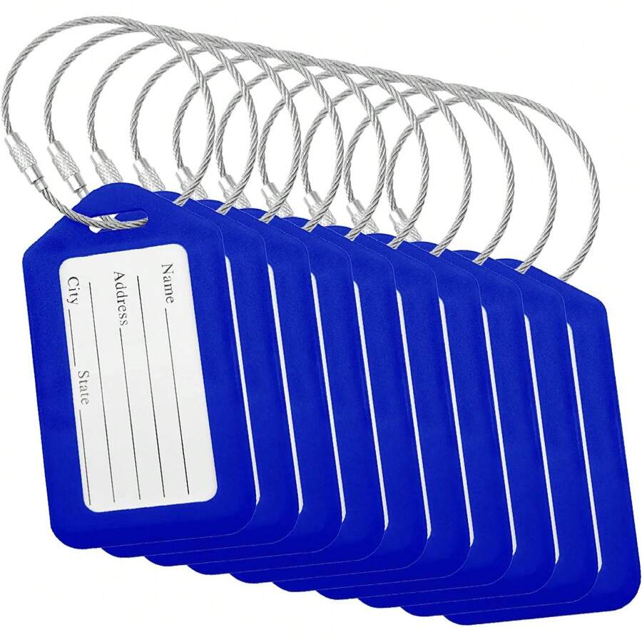 10 Pieces Luggage Tags For Suitcases Tags Backpack Tags Book Bag Name ...