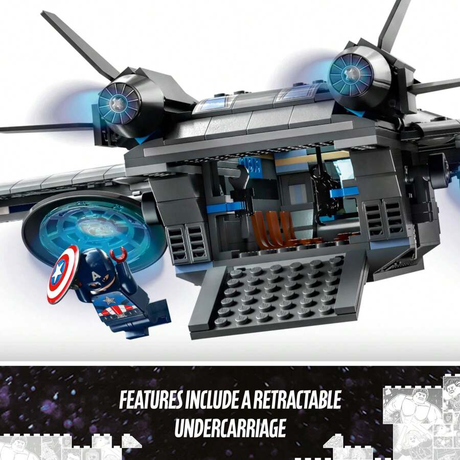Marvel The Avengers Quinjet 76248, Spaceship Building Toy Set With Thor ...