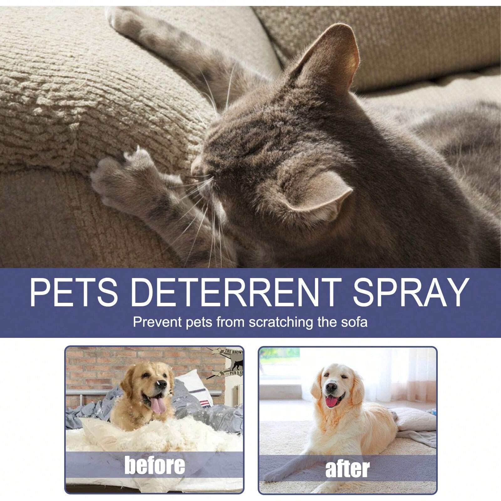 50ml Pet Anti-Scratch Spray, This Product Can Prevent Cats And Dogs ...