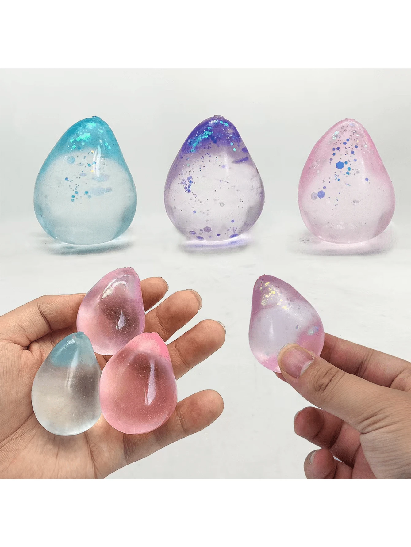 New Needoh Water Drop Malt Stress Relief Squeeze Ball, Ice Cube Diamond ...