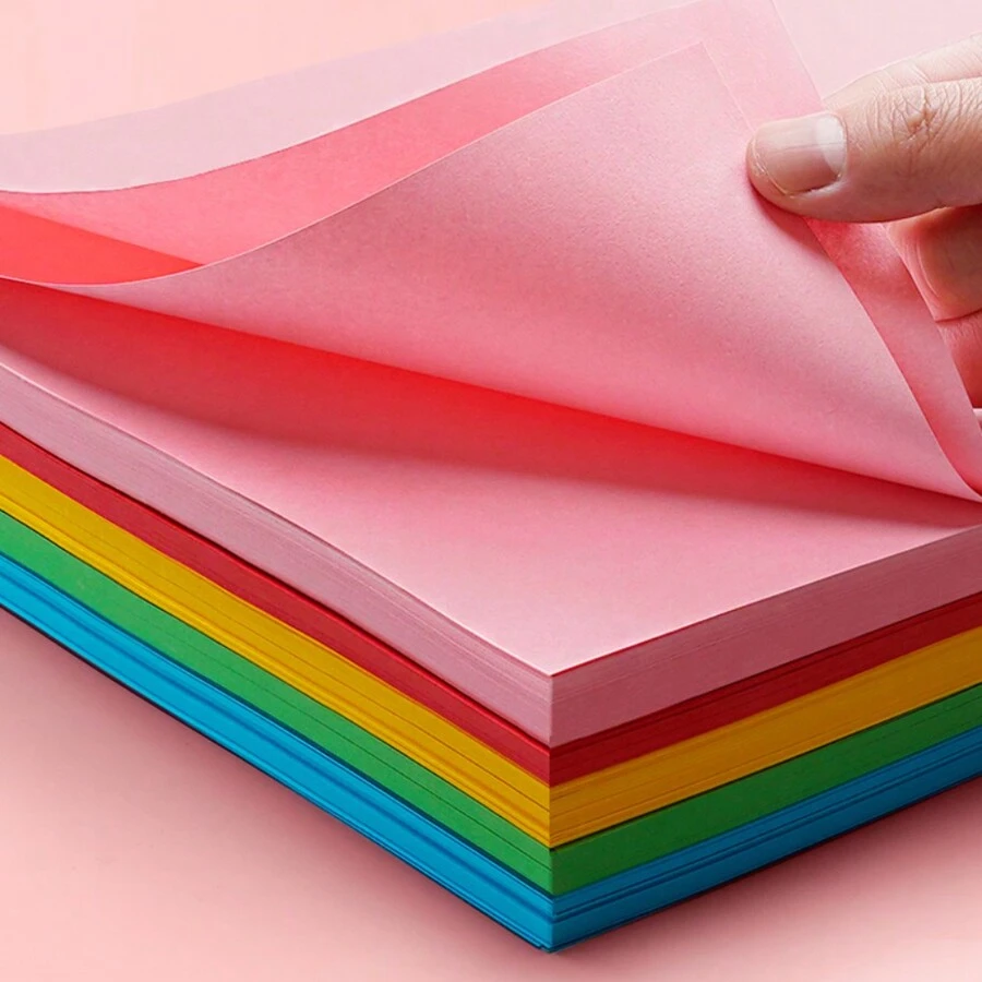 100 Sheets A4 (8.26 * 11.69 Inch) 10 Color Origami, Copy Paper, Paper ...