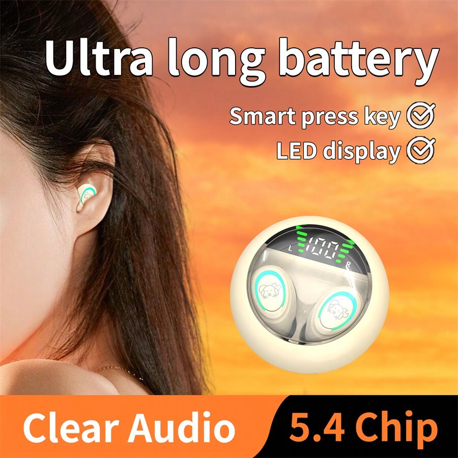 2024 Wireless Earbuds With LED Display, Touch Control, TWS Stereo ...