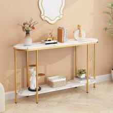 2 Tier Narrow Console Table With Storage Shelves For Living Bedroom ...